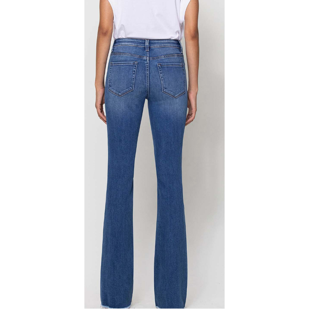 Mid Rise Mini Flare Denim Jean | SPREE Boutique